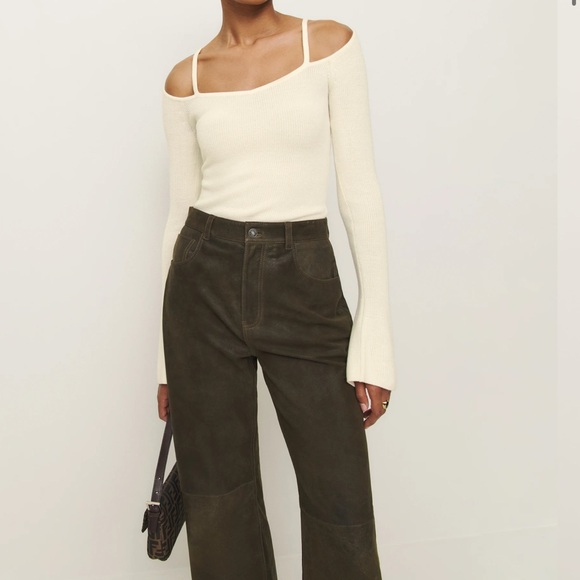 Reformation | Sweaters | Reformation Romey Regenerative Merino Ribbed Sweater Cream S | Poshmark